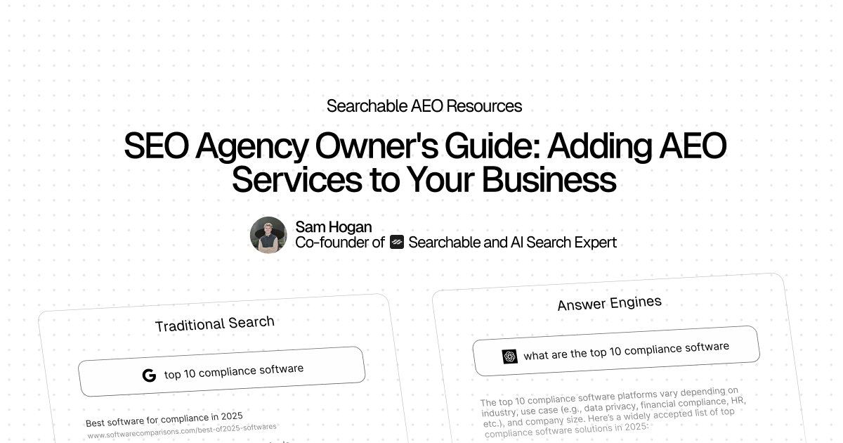 SEO Agency Owner's Guide: Adding AEO Services to Your Business